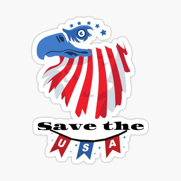 "Save the USA" Sticker for Sale by Oumamima98 | Redbubble