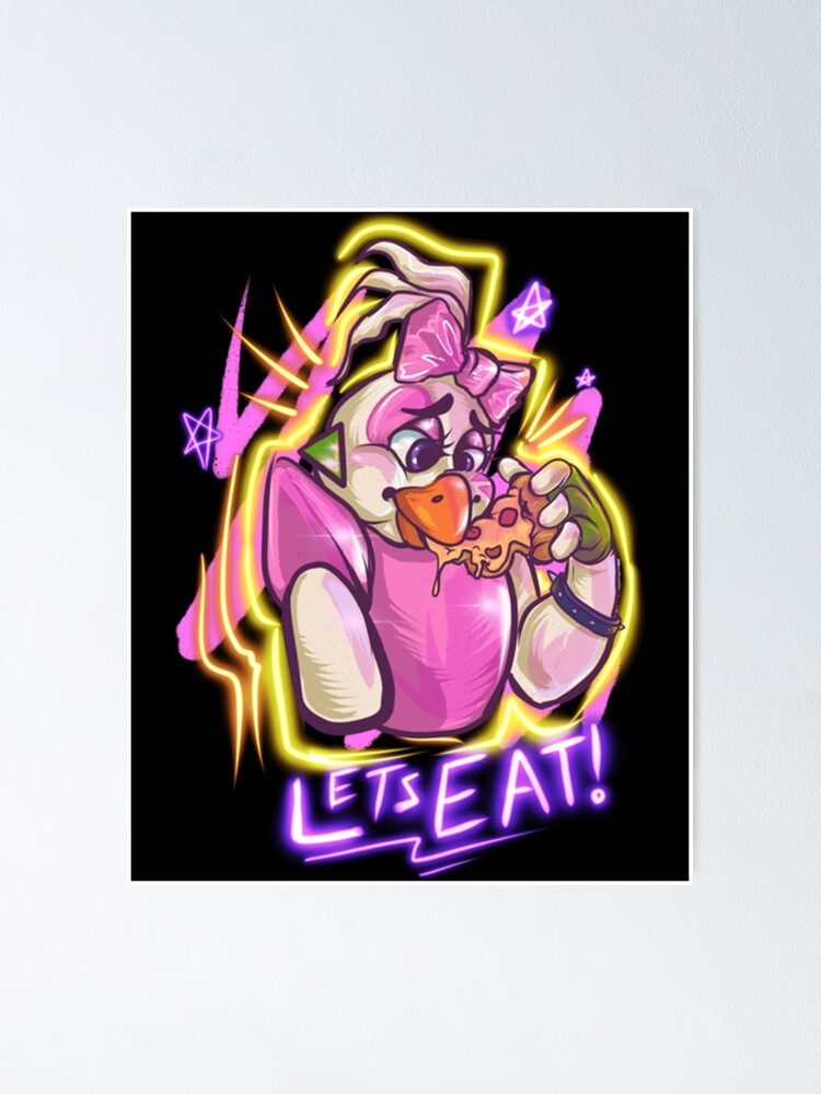 "Glamrock chica " Poster for Sale by BubblySheepCrea | Redbubble