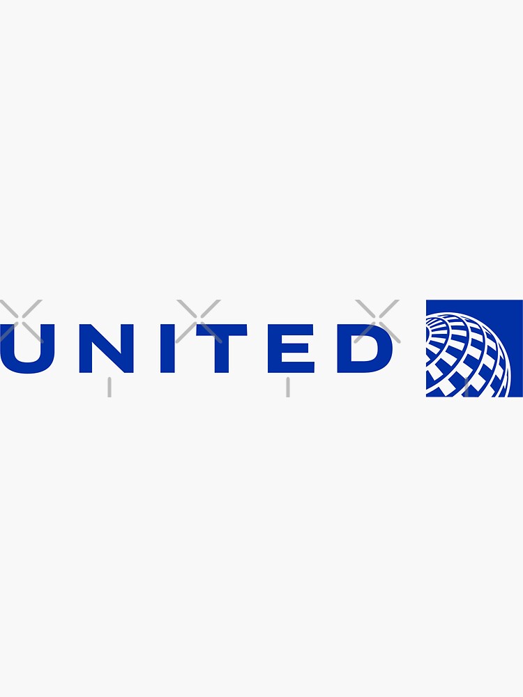 "United airlines" Sticker for Sale by mars-mg | Redbubble
