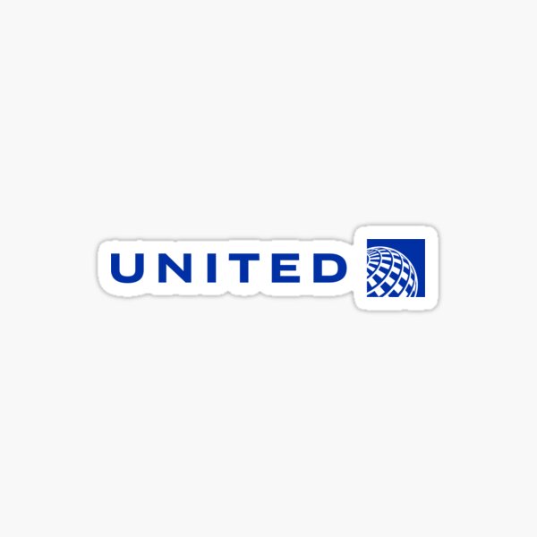 "United airlines" Sticker for Sale by mars-mg | Redbubble