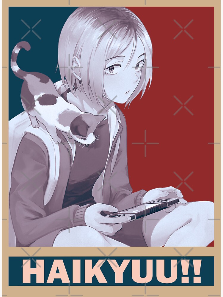 "Kenma Kozume Haikyu Haikyuu Vintage Vector Anime Design" Sticker for ...