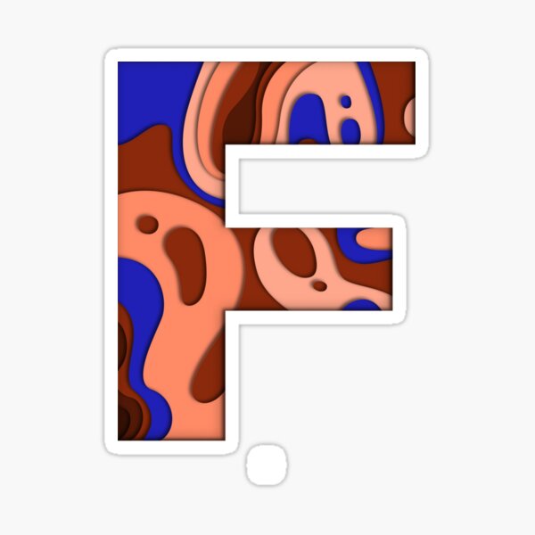 "Letter F" Sticker for Sale by ART-Homes | Redbubble