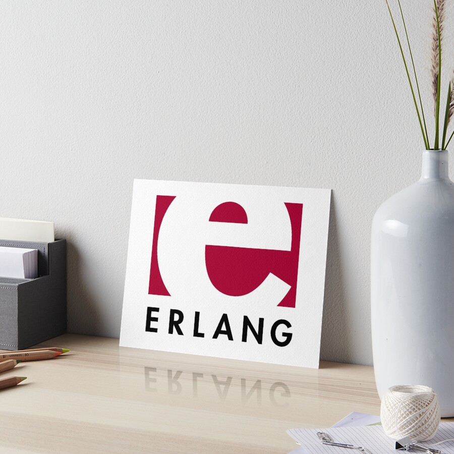Erlang Programming Language Logo Art Board Print For Sale By Unitshifter Redbubble