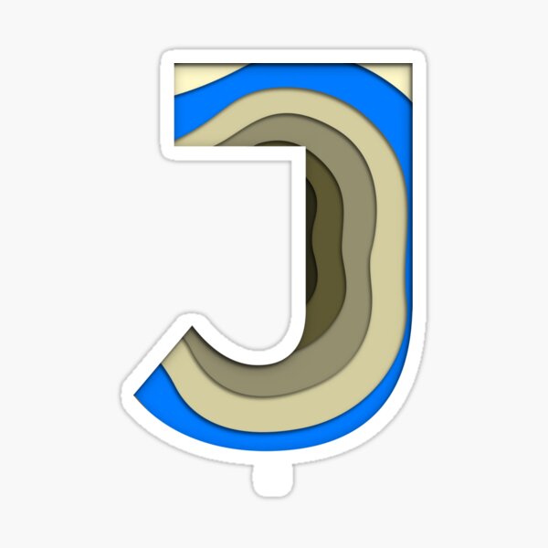 "Letter J" Sticker for Sale by ART-Homes | Redbubble
