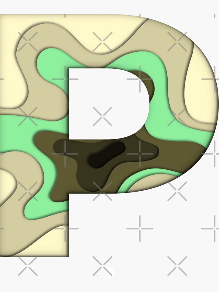 "Letter P" Sticker for Sale by ART-Homes | Redbubble