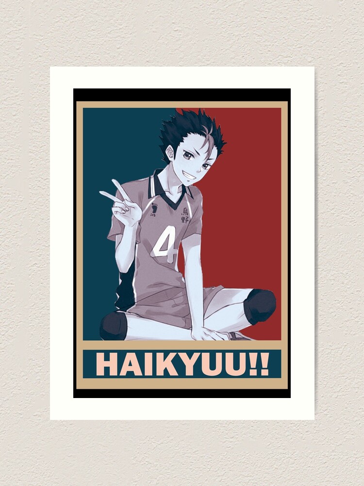 "Yu Nishinoya Haikyu Haikyuu Vintage Vector Anime Design" Art Print for ...