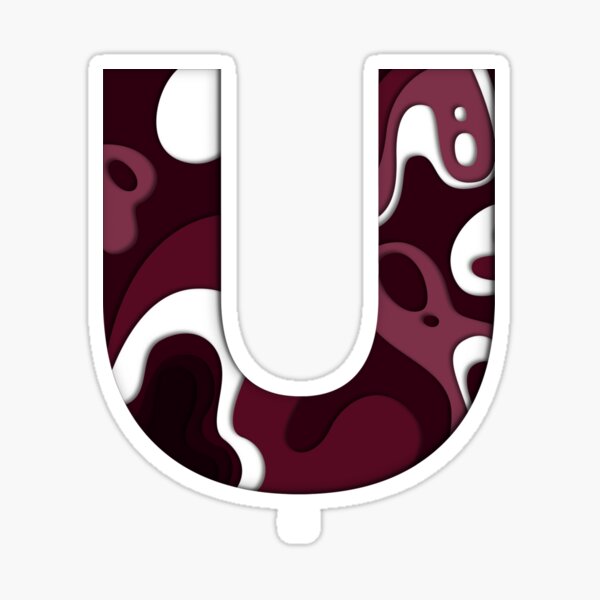 "Letter U" Sticker for Sale by ART-Homes | Redbubble