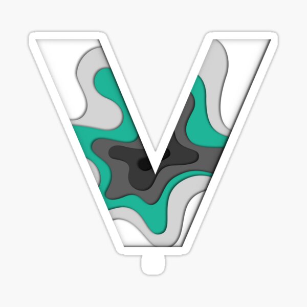 "Letter V" Sticker for Sale by ART-Homes | Redbubble