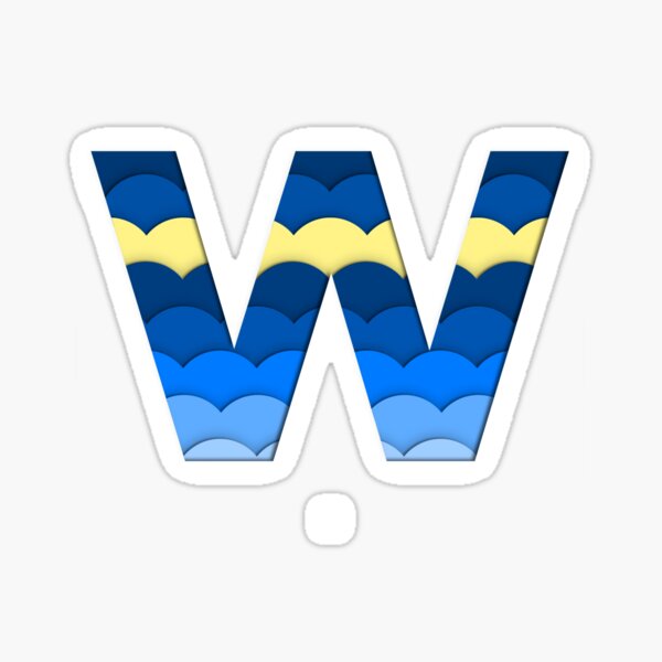 "Letter W" Sticker by ART-Homes | Redbubble