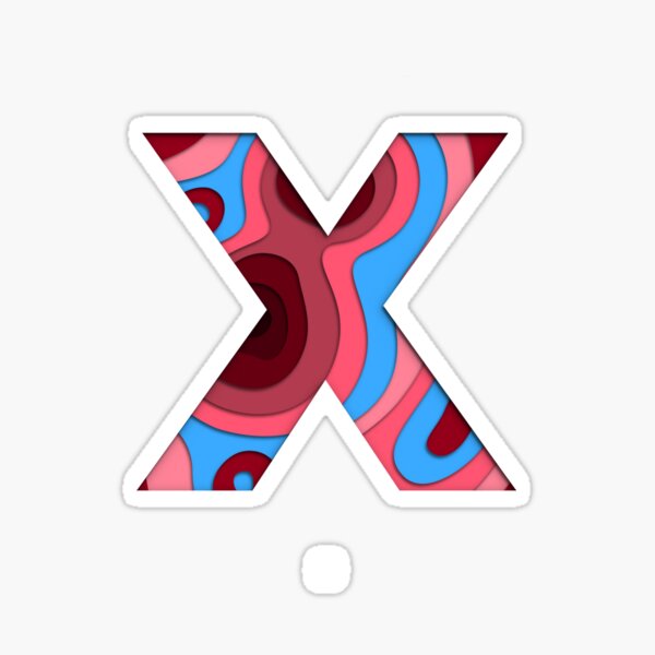 "Letter X" Sticker for Sale by ART-Homes | Redbubble