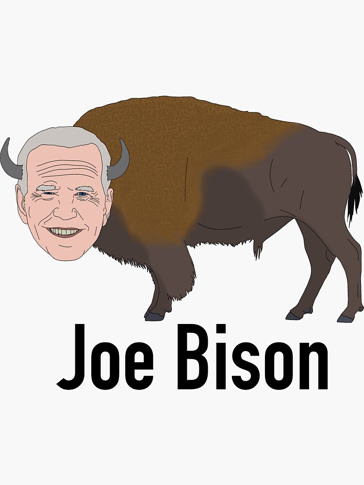 "Joe Bison" Sticker for Sale by PoeTatoes | Redbubble