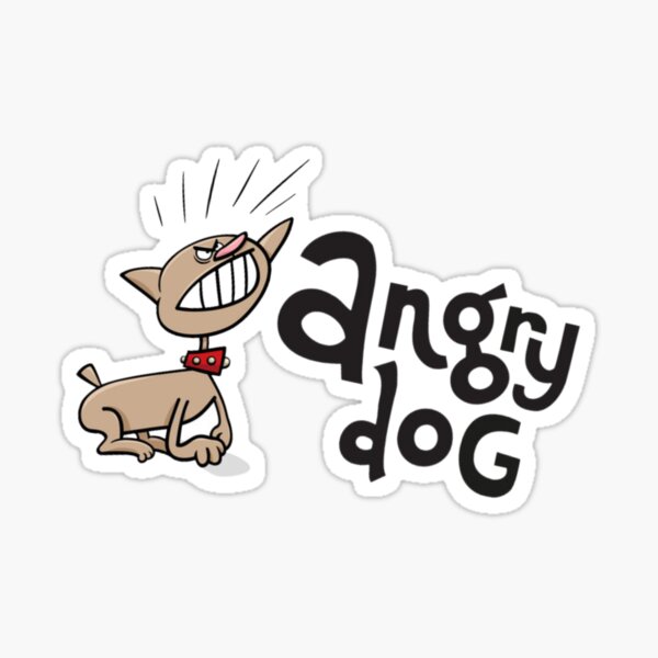 "Angry dog" Sticker for Sale by euforykstyle | Redbubble