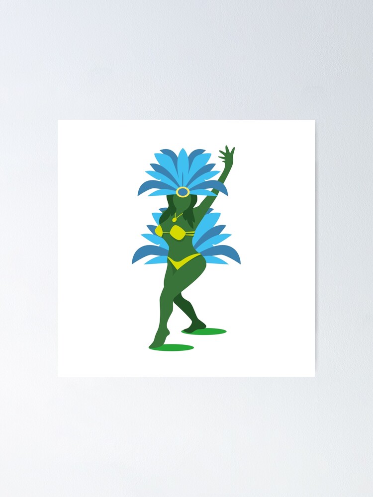 "Carnaval Samba Dancer Design" Poster by enzoblszk | Redbubble