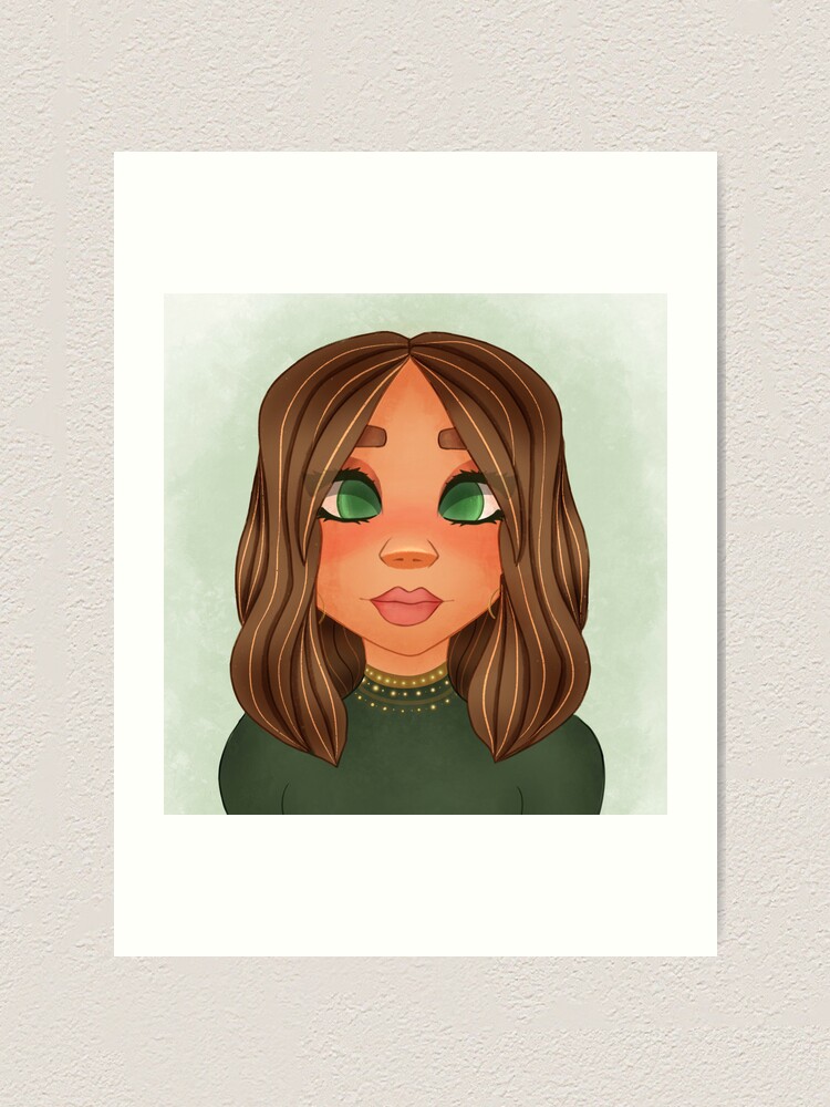 "Green girl cartoon drawing" Art Print for Sale by TrendMonkey | Redbubble