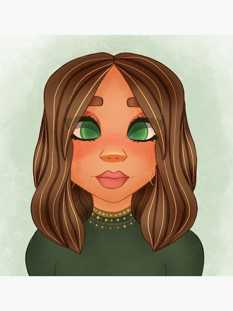 "Green girl cartoon drawing" Art Print for Sale by TrendMonkey | Redbubble
