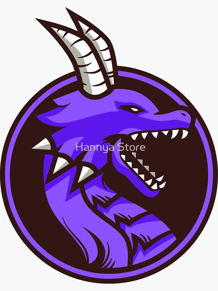 "Purple Dragon" Sticker by HannyaStore | Redbubble