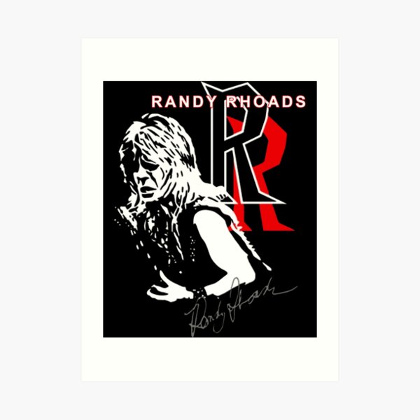 "Randy Rhoads Autograph Ozzy Heavy Metal Rock Logo " Art Print by Finn ...