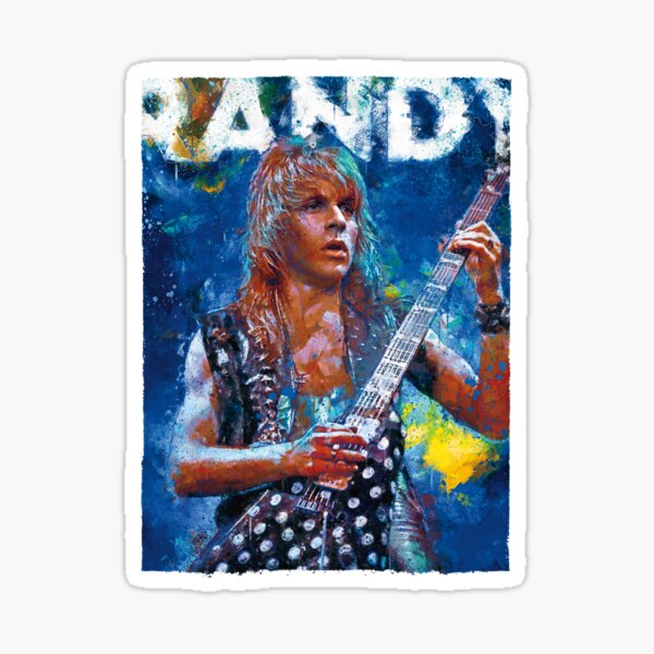 "Randy Rhoads print " Sticker by Finn-GX | Redbubble