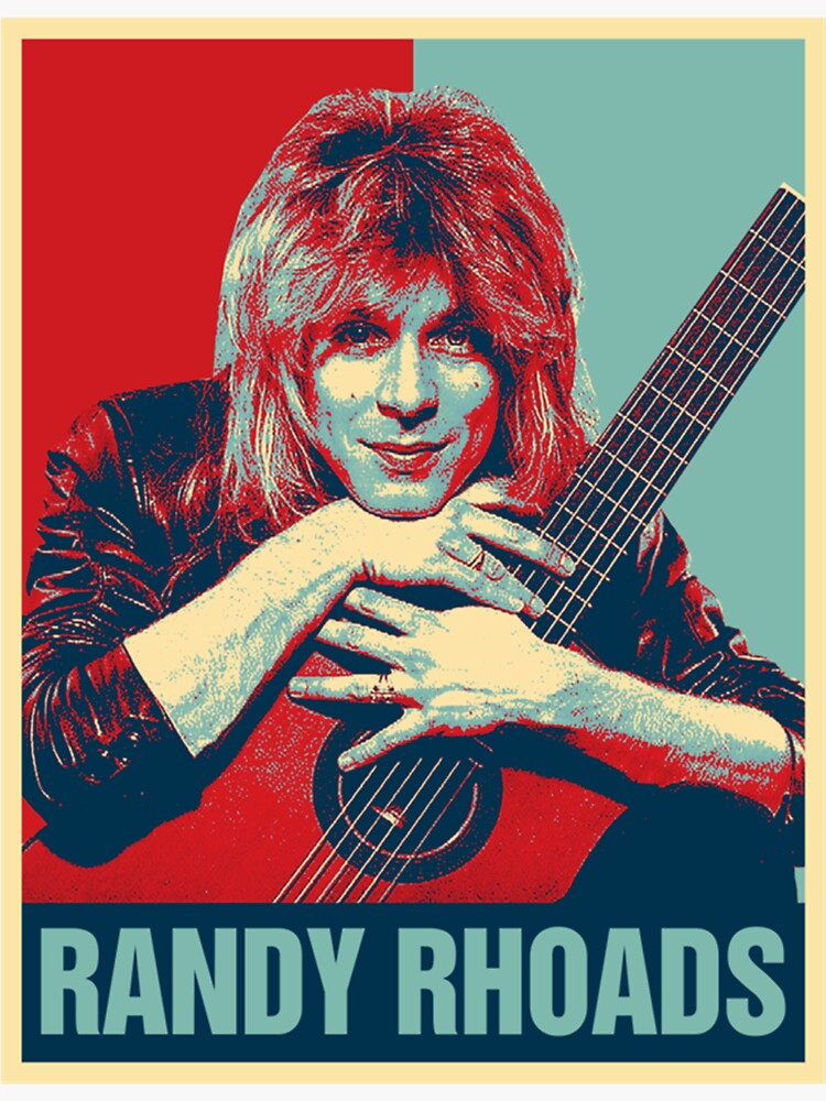 "Retro Hope Style Randy Rhoads " Sticker for Sale by Finn-GX | Redbubble