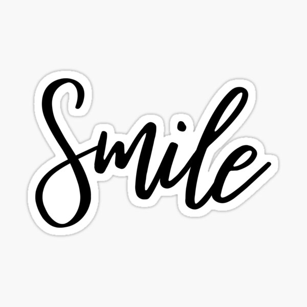 "Smile" Sticker for Sale by safiaraoof | Redbubble