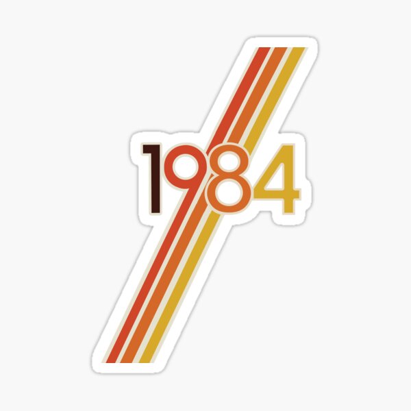 "Vintage Retro - 1984" Sticker for Sale by DimensionFour | Redbubble