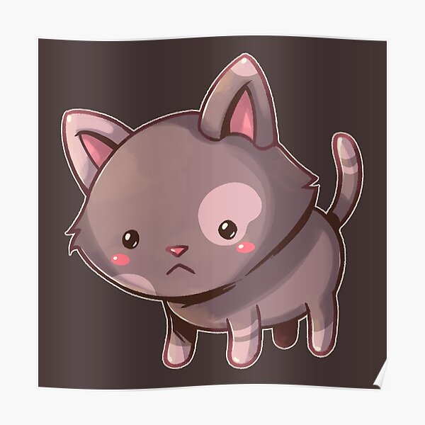 "sad meow" Poster for Sale by Beakka | Redbubble