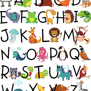 "ANIMAL ALPHABET, CUTE KINDERGARTEN CLASSROOM DECOR." Poster by ...