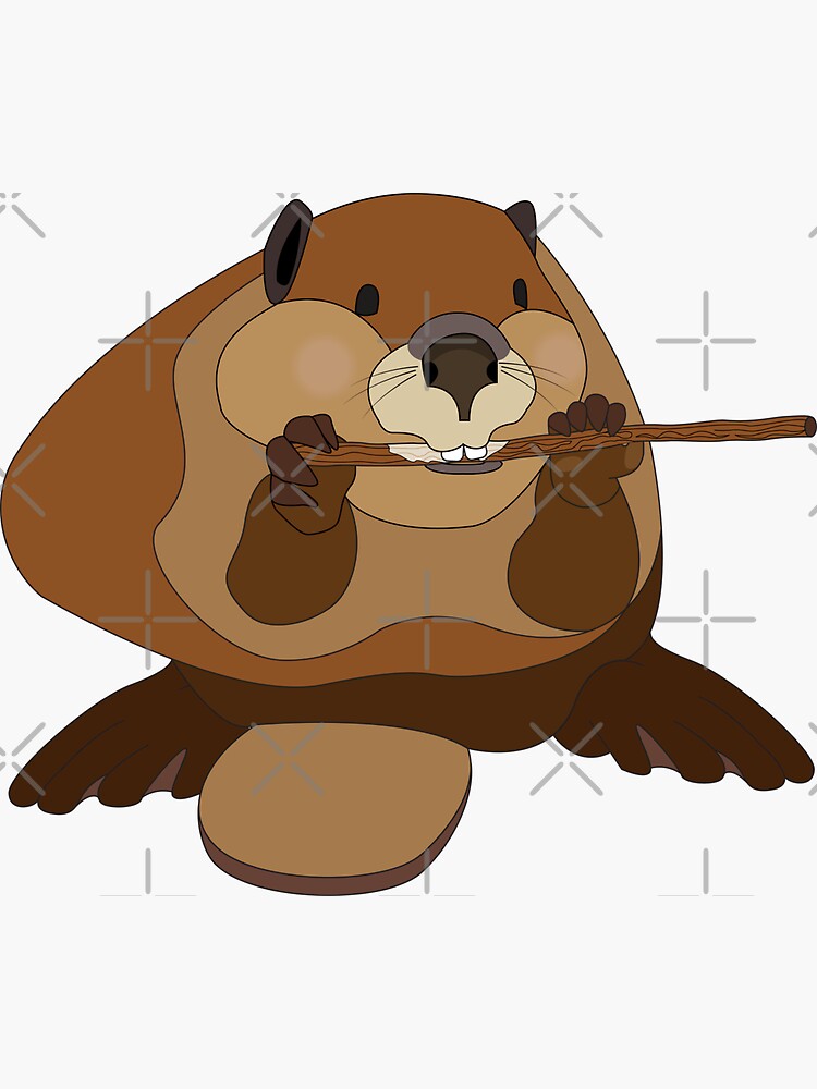 "Bucky Beaver" Sticker for Sale by Greylady2016 | Redbubble