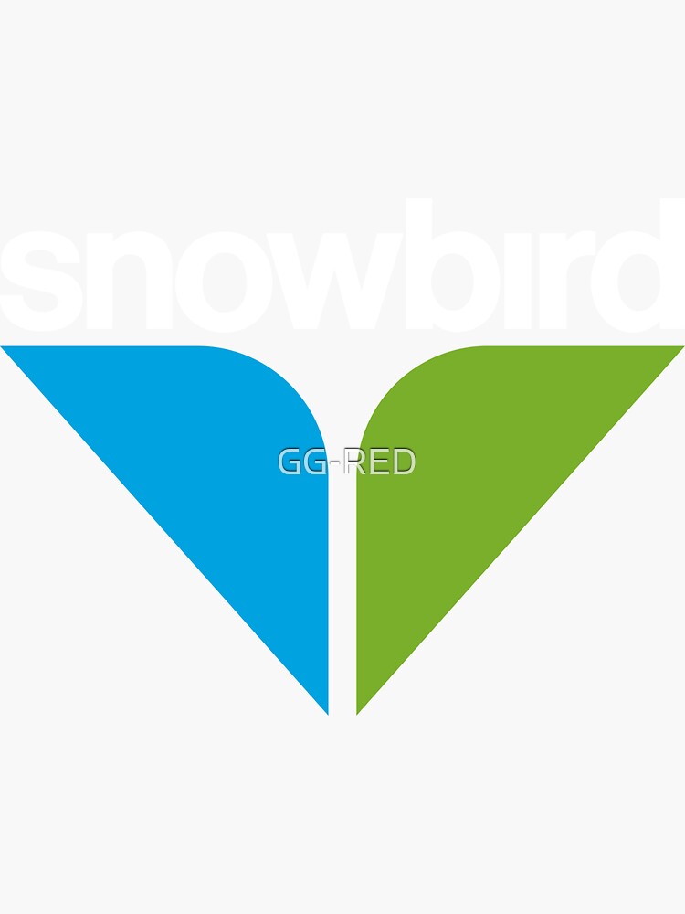 "Snowbird Ski Tourist Skiing " Sticker for Sale by GG-RED | Redbubble