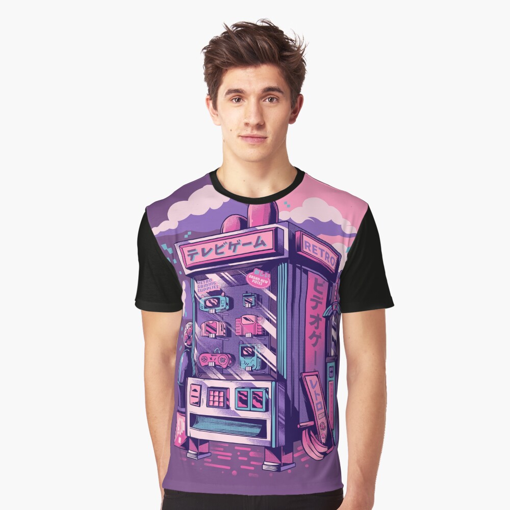 "Retro gaming machine" T-shirt for Sale by ilustrata | Redbubble ...
