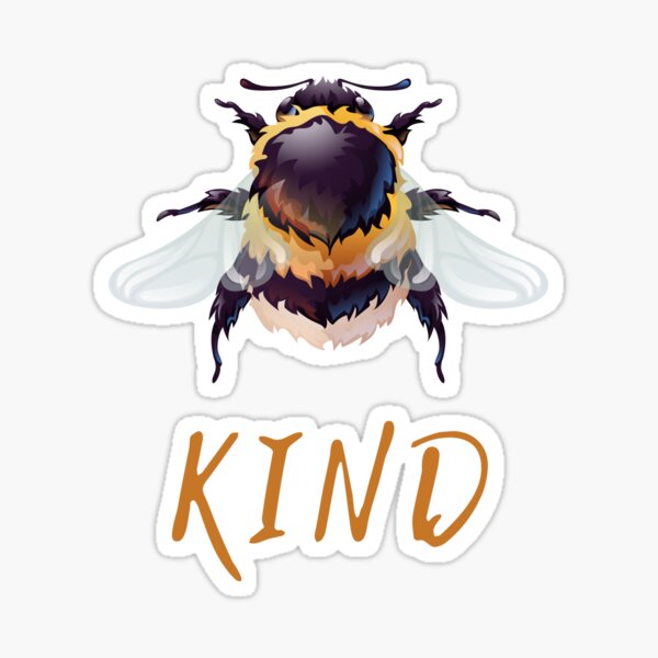 "BEE KIND-Positive Words-Cute Bee Graphic-Blessed-Funny-Inspirational ...