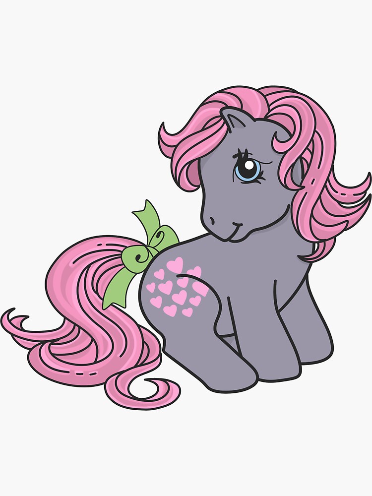 "My little pony pink g1 vintage retro 80s 90s nostalgia sticker ...
