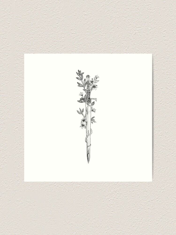 "Sword with vines and flowers" Art Print for Sale by Raiponce2015 ...