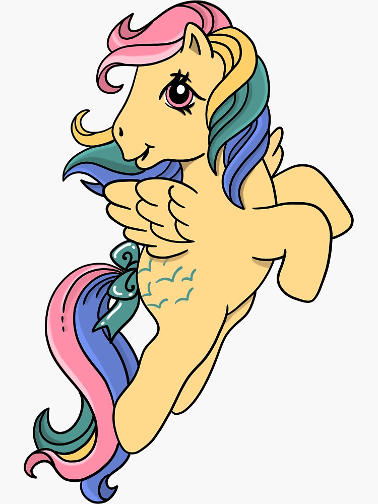 "My little pony pink g1 vintage retro 80s 90s nostalgia sticker ...