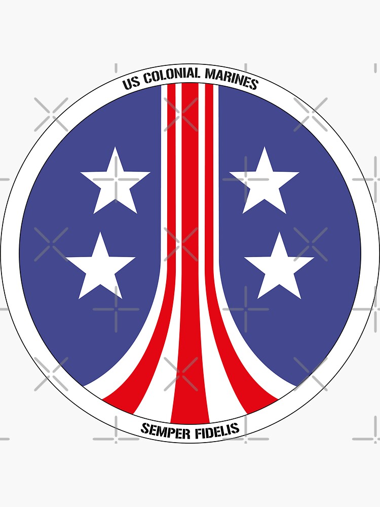 "Colonial Marines logo" Sticker by Exilant | Redbubble