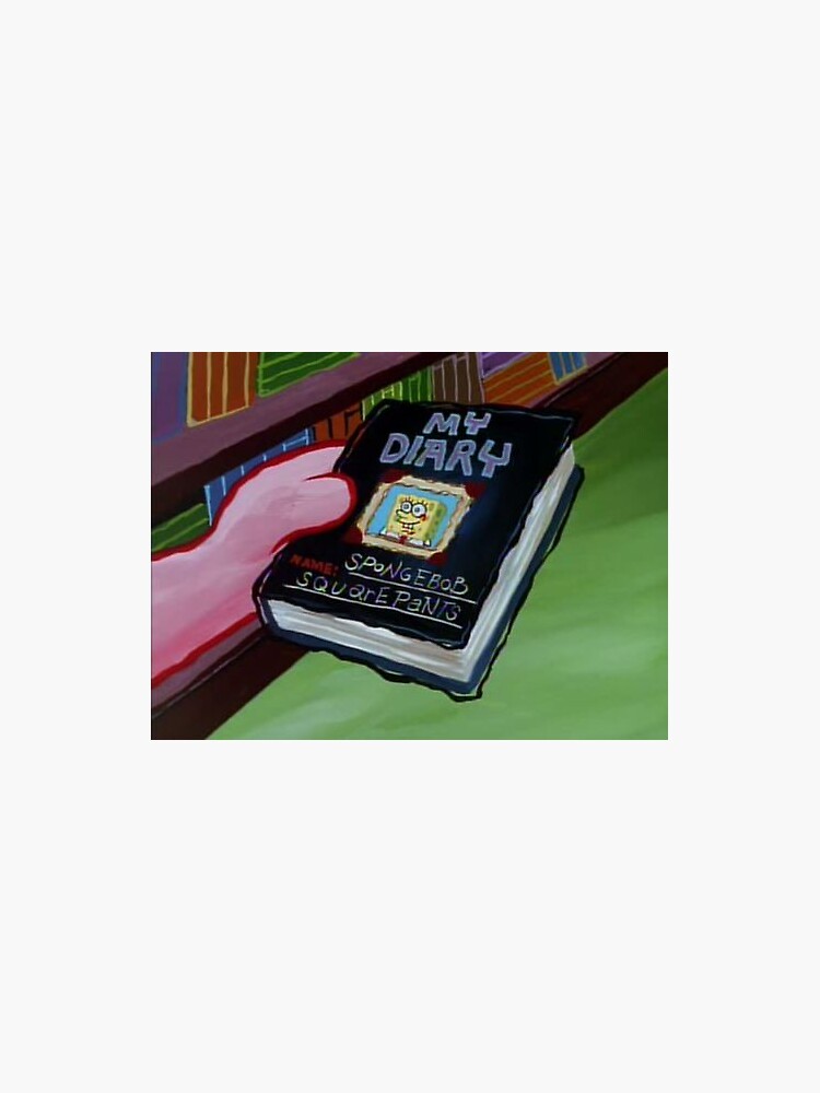 "Spongebob diary" Sticker by mondays-onmars | Redbubble