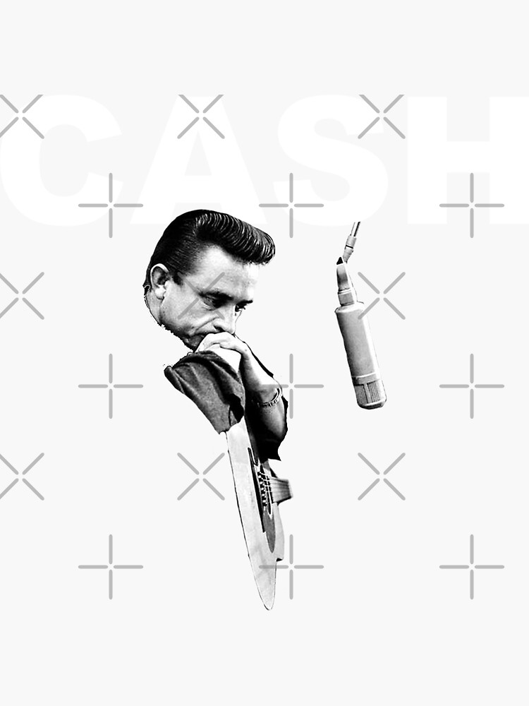 "Johnny Cash" Sticker for Sale by NaryTees | Redbubble