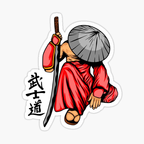"Samurai 018" Sticker for Sale by PawAesthetic | Redbubble