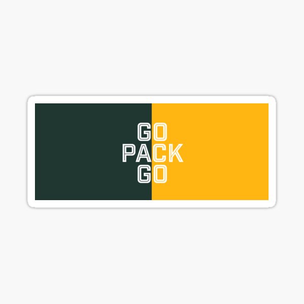 "GO PACK GO" Sticker for Sale by OnTargetSports | Redbubble
