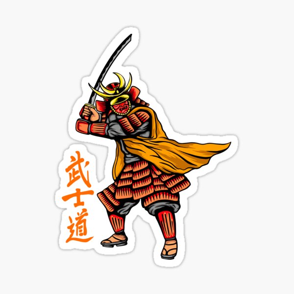 "Samurai 022" Sticker for Sale by PawAesthetic | Redbubble