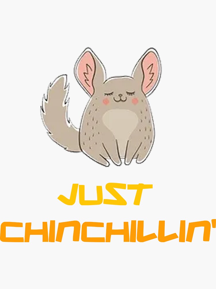 "Just Chinchillin' " Sticker for Sale by rachidhaz | Redbubble