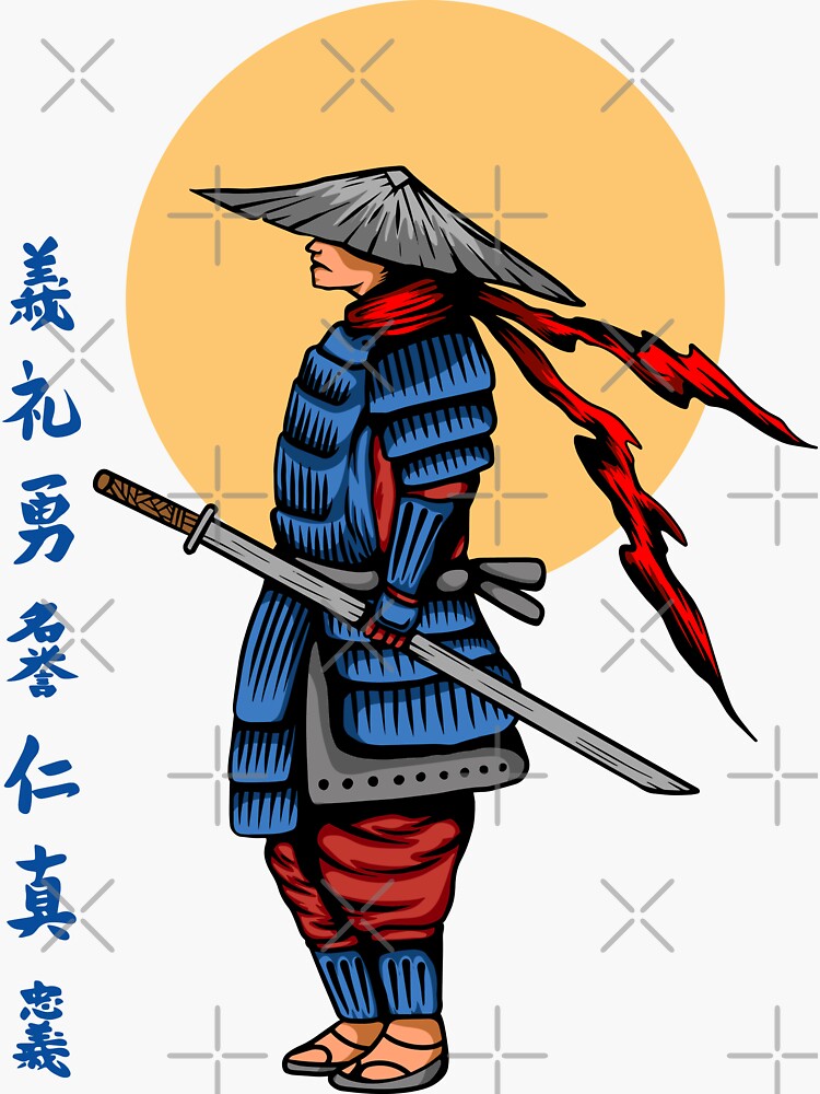 "Samurai 023" Sticker for Sale by PawAesthetic | Redbubble