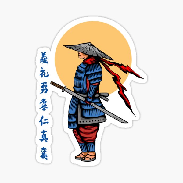 "Samurai 023" Sticker for Sale by PawAesthetic | Redbubble
