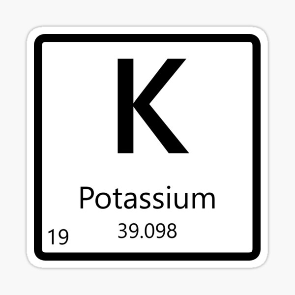 "Potassium Periodic Table of Elements" Sticker for Sale by ele-mental ...