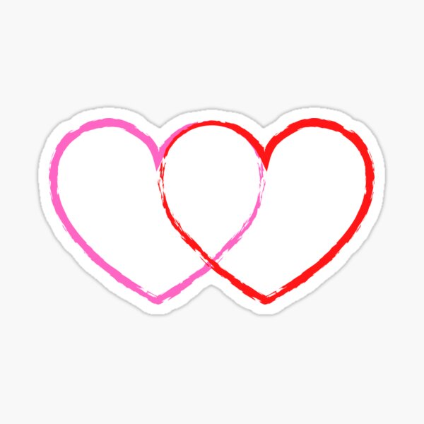"one couple two hearts" Sticker by orbsight | Redbubble