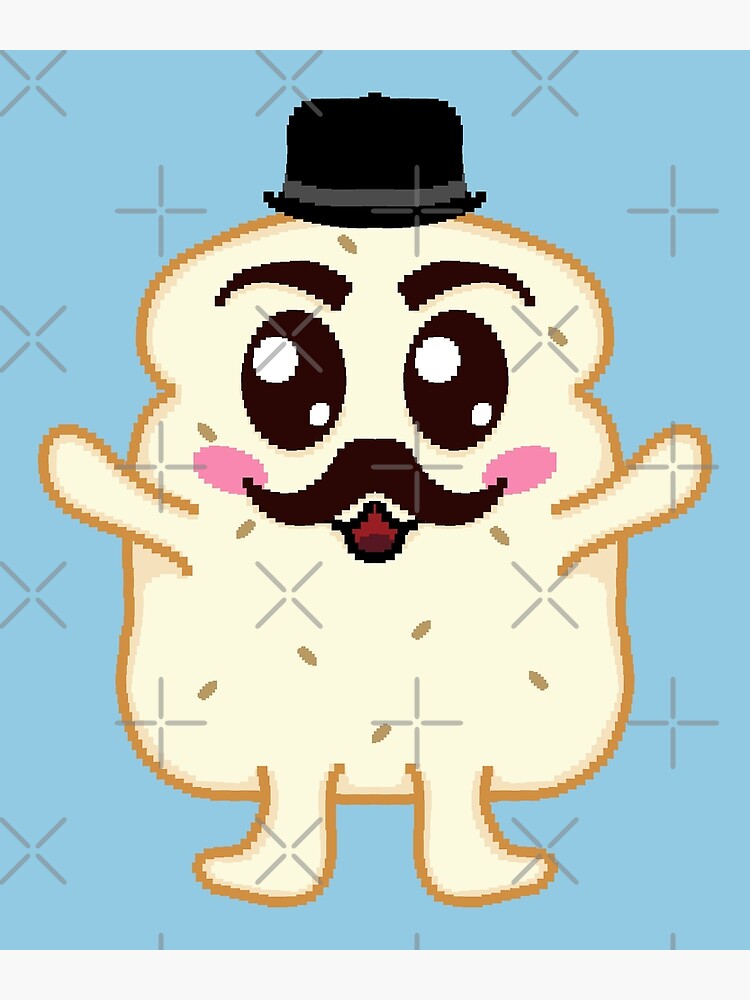 "Pixel Toast - kawaii food" Poster for Sale by jastmood | Redbubble