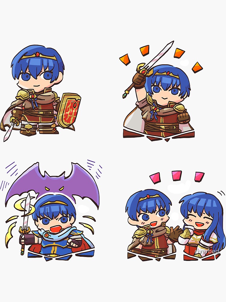"Chibi Marth: Prince of Light" Sticker for Sale by Sonoch | Redbubble