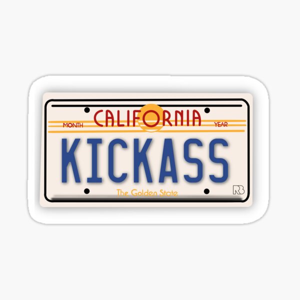 "Elvira's Kickass License Plate" Sticker for Sale by RooBooCo | Redbubble