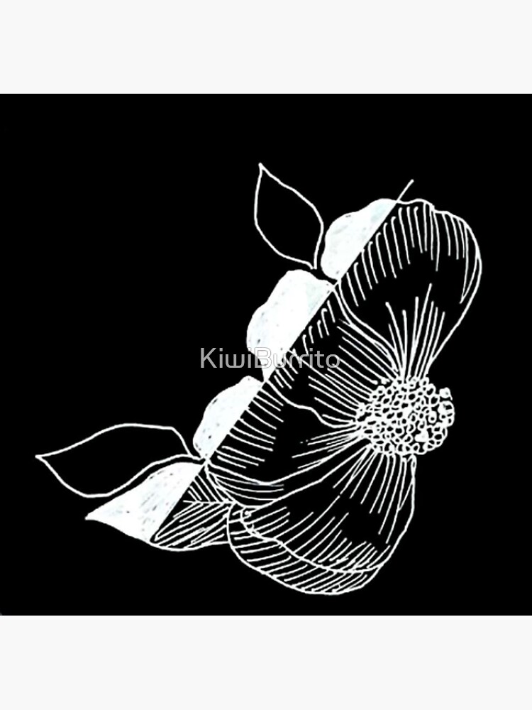 "inverted flower contrast illustration" Sticker for Sale by KiwiBurrito ...