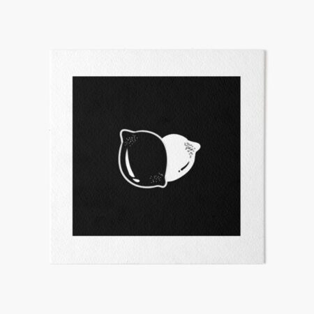 "inverted lemon contrast black and white " Art Board Print by ...